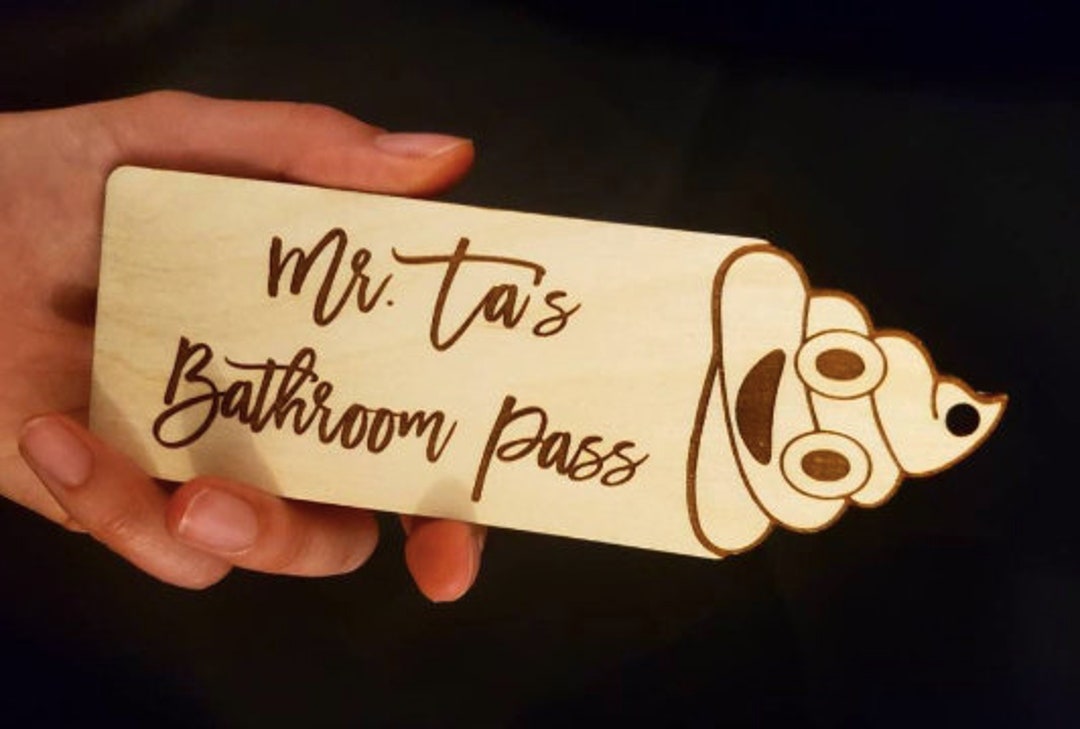 Poop Emoji Bathroom Pass | Custom - Etsy