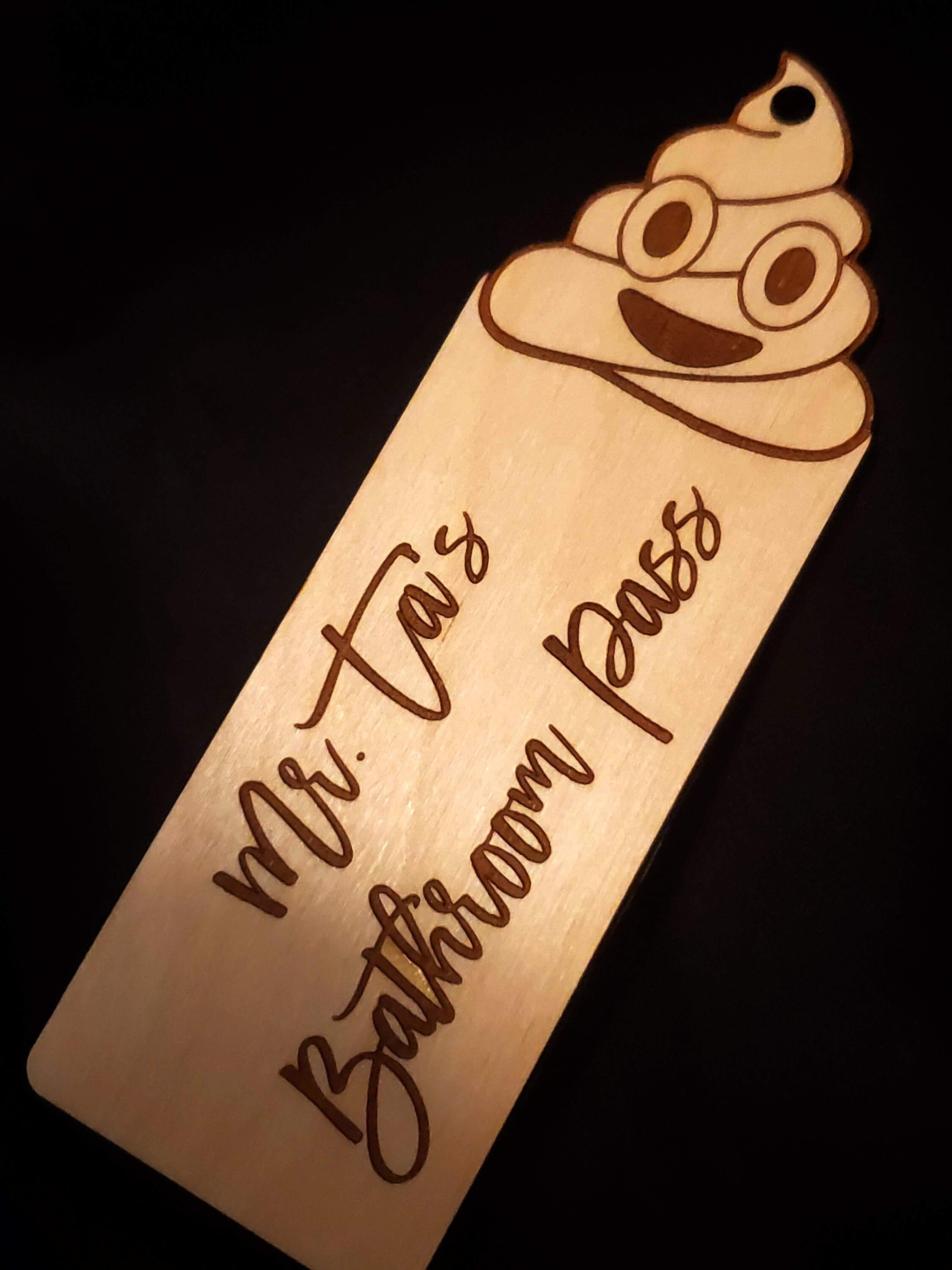 Poop Emoji Bathroom Pass | Custom - Etsy