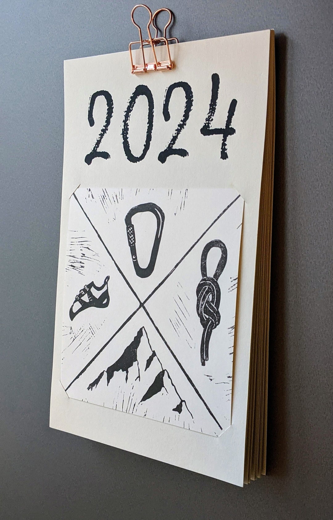 Annual Calendar 2024 With Outdoor/climbing/nature Motifs - Etsy