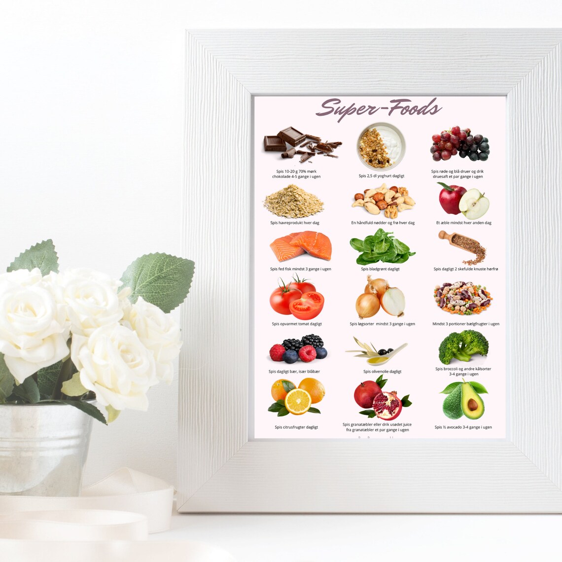 Printable Poster Super Foods Chart With Healthy Whole and Most - Etsy