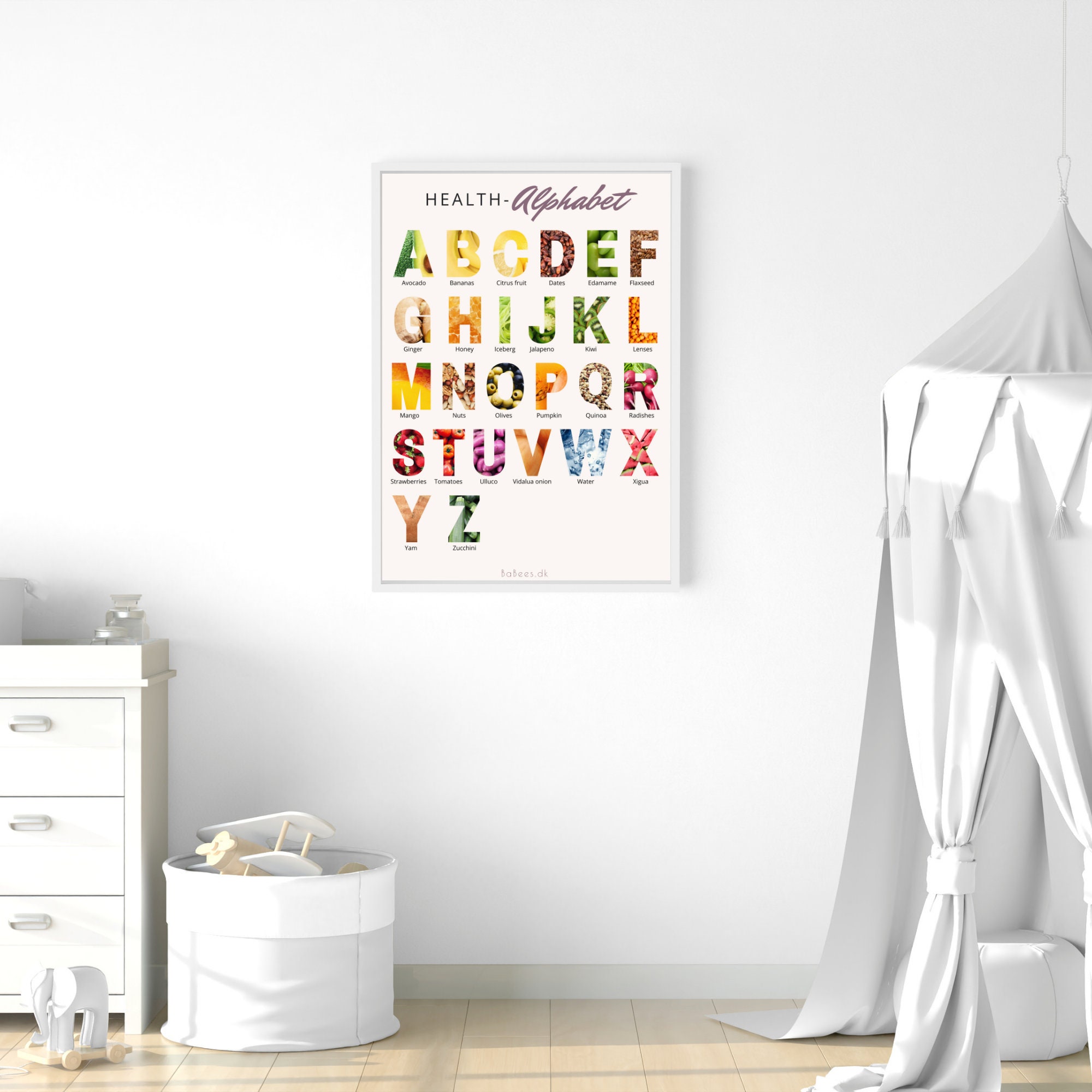 Printable Health Alphabet Poster (english) - Learn Kids Healthy Foods ...