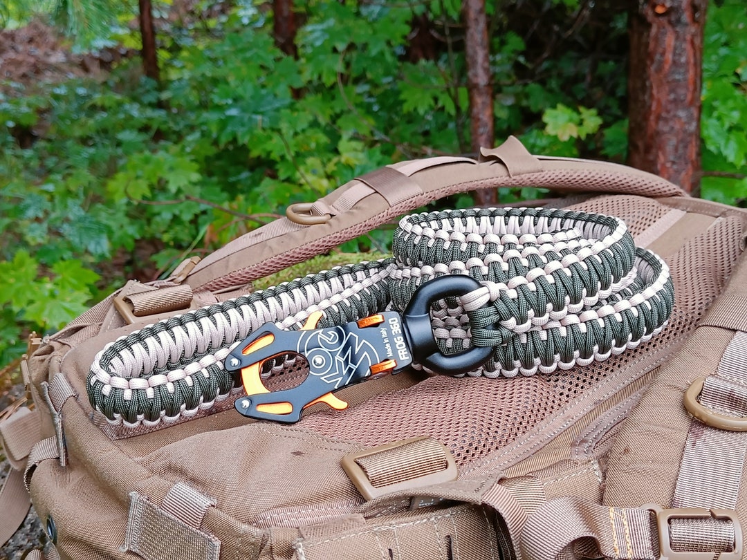 Large Dog Heavy Duty Paracord Dog Leash With Frog 360 Clip, Durable Dog ...