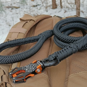 Deluxe Heavy Duty Climbing Rope and Paracord Dog Leash With Custom ...