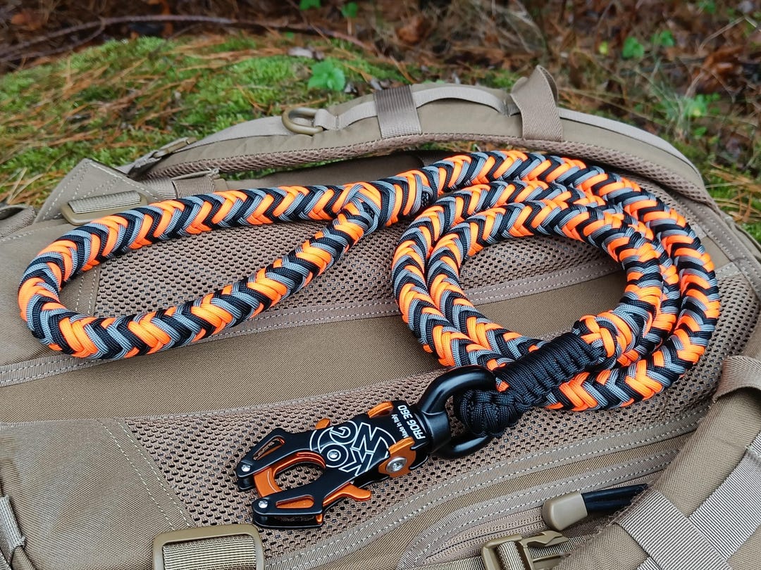 Deluxe Heavy Duty Climbing Rope and Paracord Dog Leash With Custom ...