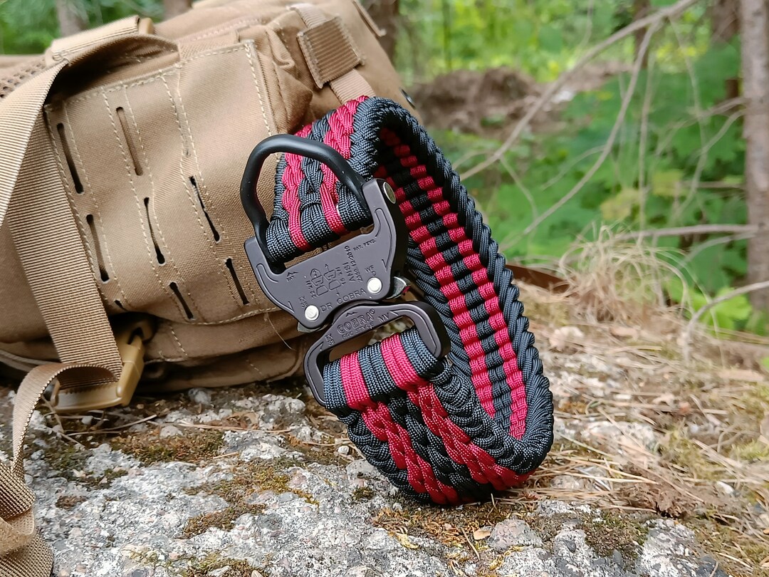 Experimental Wide Paracord Dog Collar With Cobra Buckle – Custom Fit ...