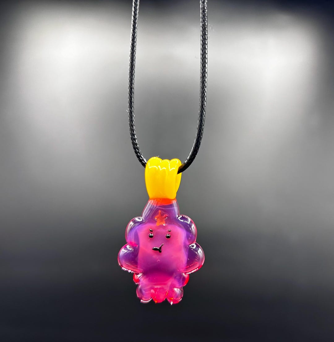 Adventure Time| Hand-blown Glass Pendant | Lumpy Space Blob Princess ...