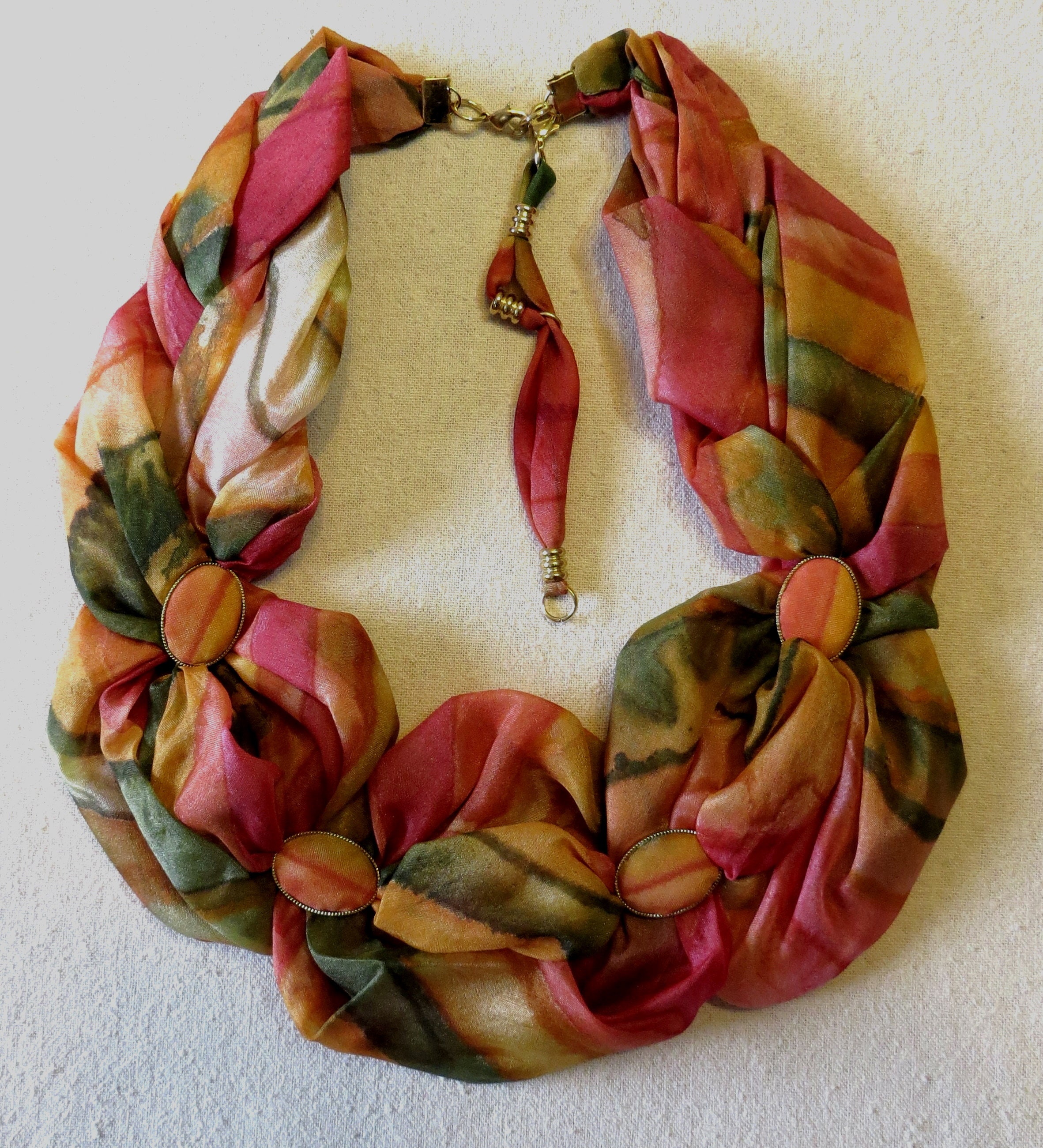 Silk Necklace Scarf - Etsy