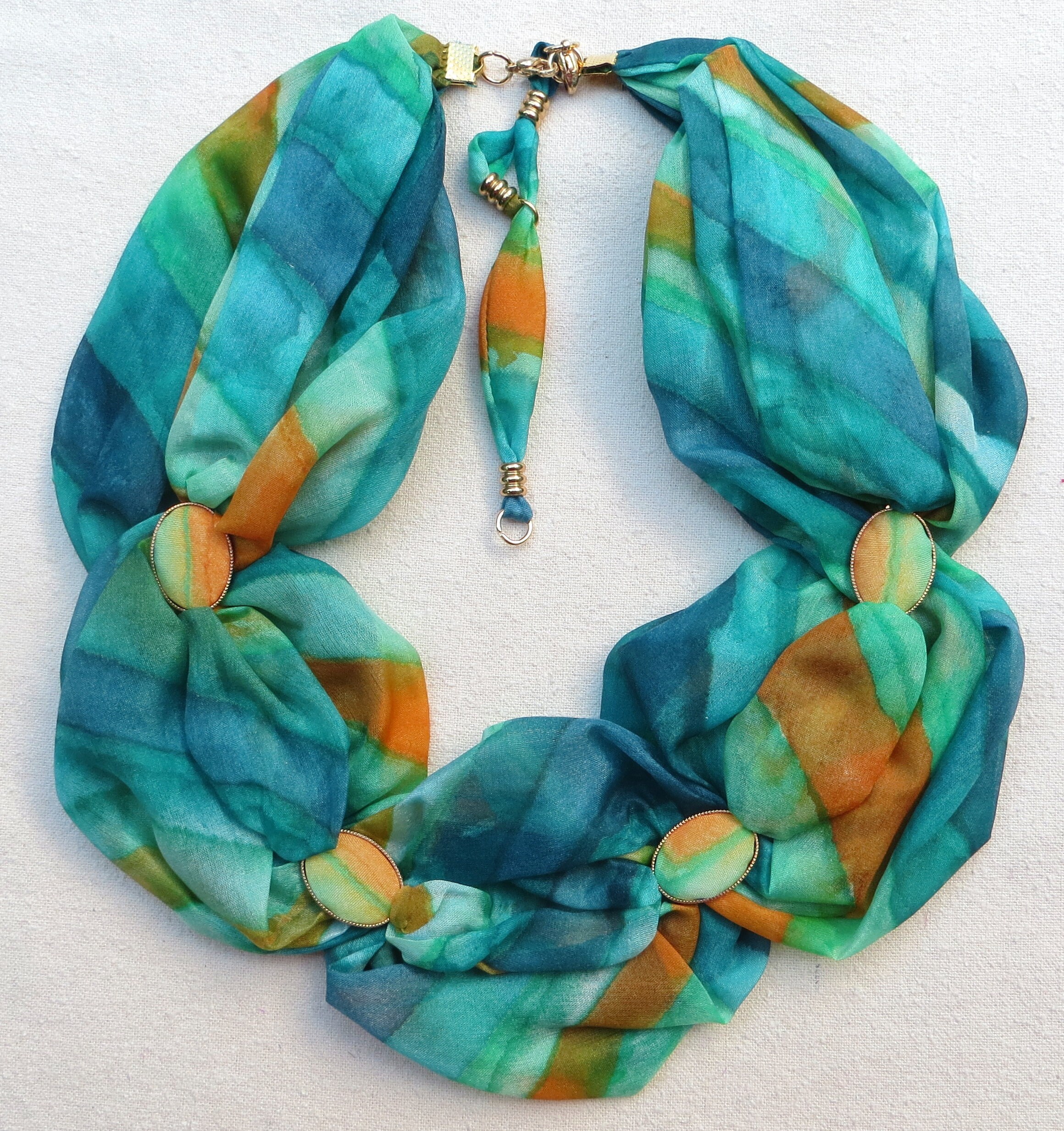Silk Necklace Scarf - Etsy