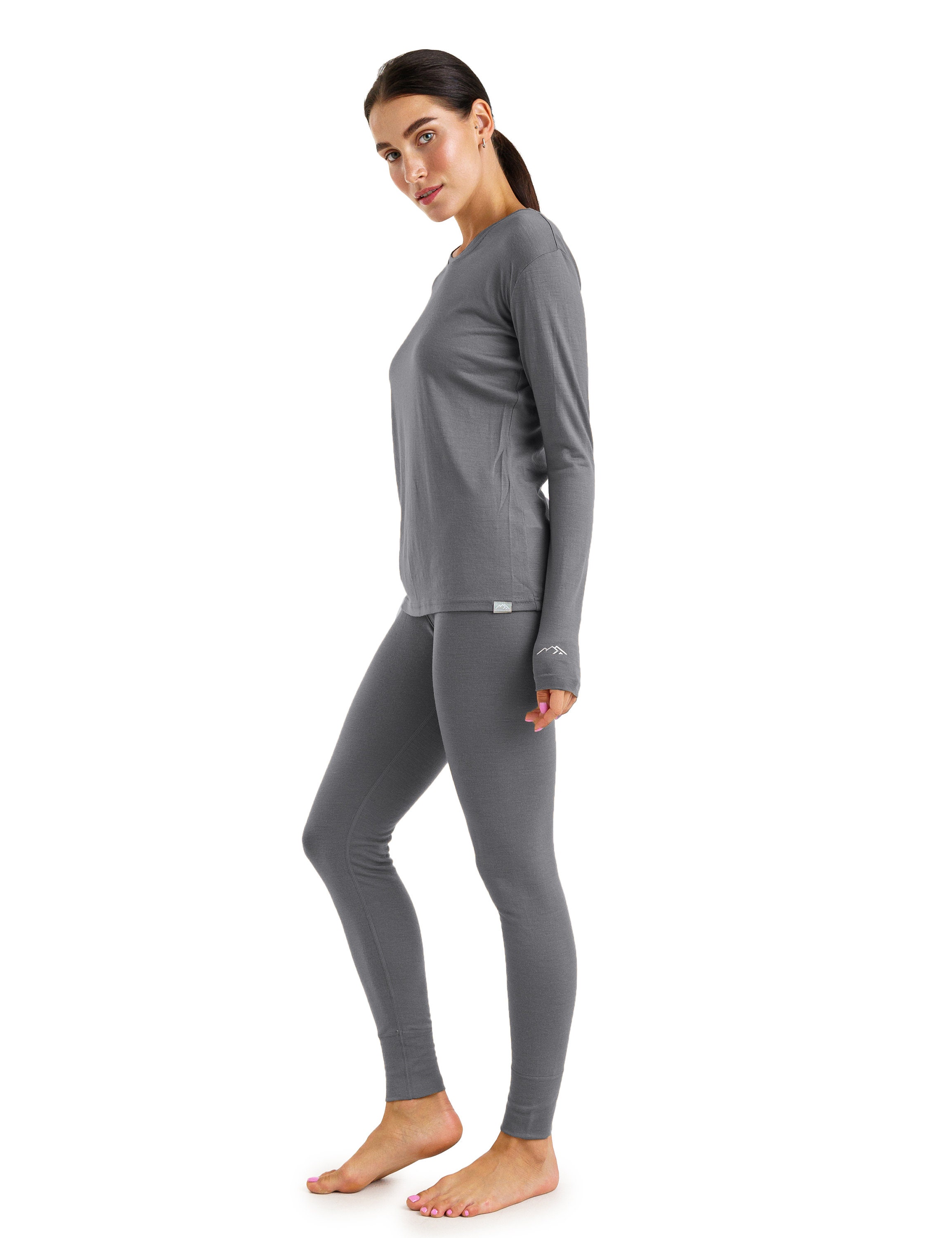Merino Wool Base Layer Women Set Lightweight Thermal - Etsy