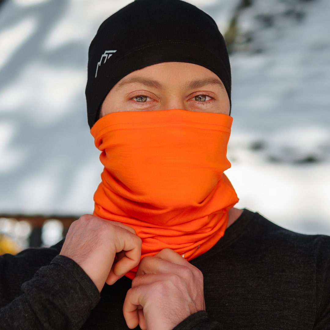 Merino Wool Neck Gaiter Face Mask Winter Outdoors Neck Warmer for Men ...