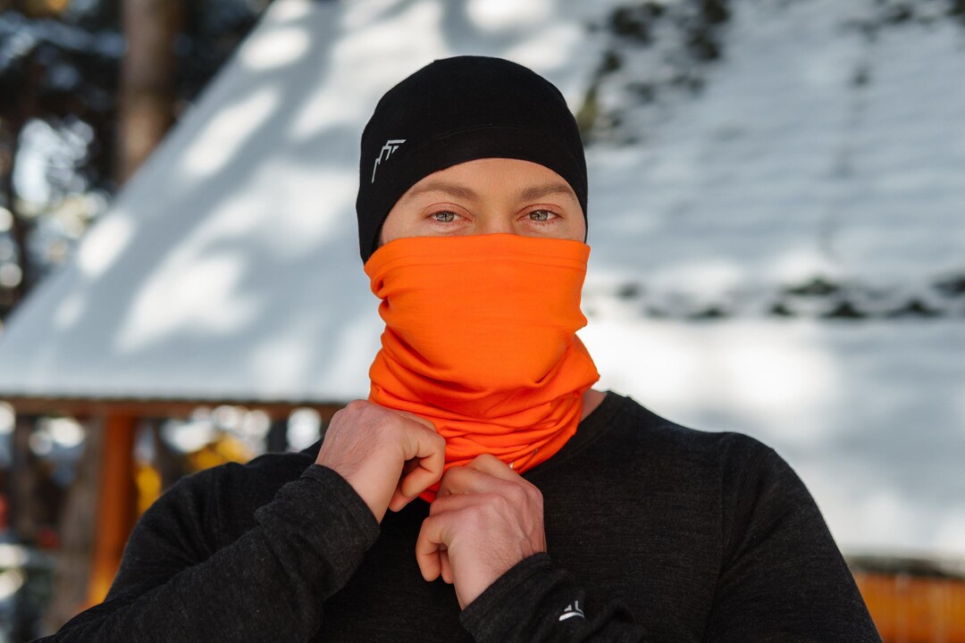 Merino Wool Scarf Mask Face Cover, Ski Neck Warmer, Face Masking Scarf ...