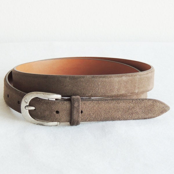 Gray Leather Belt - Etsy