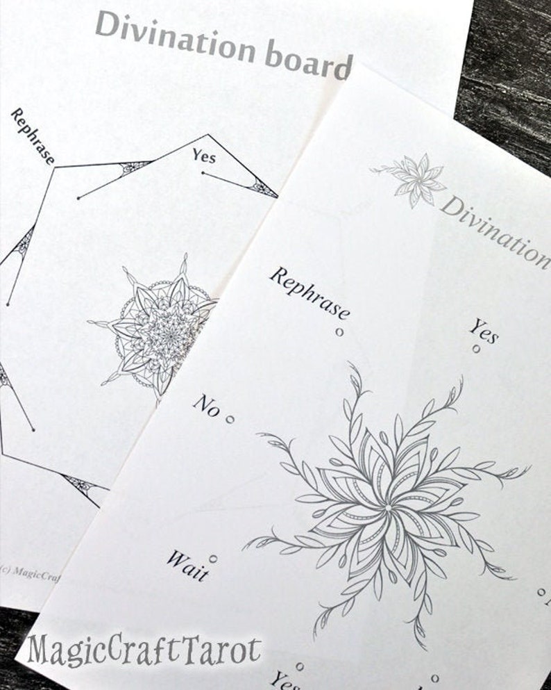 Printable Divination board Pendulum board Two Designs | Etsy