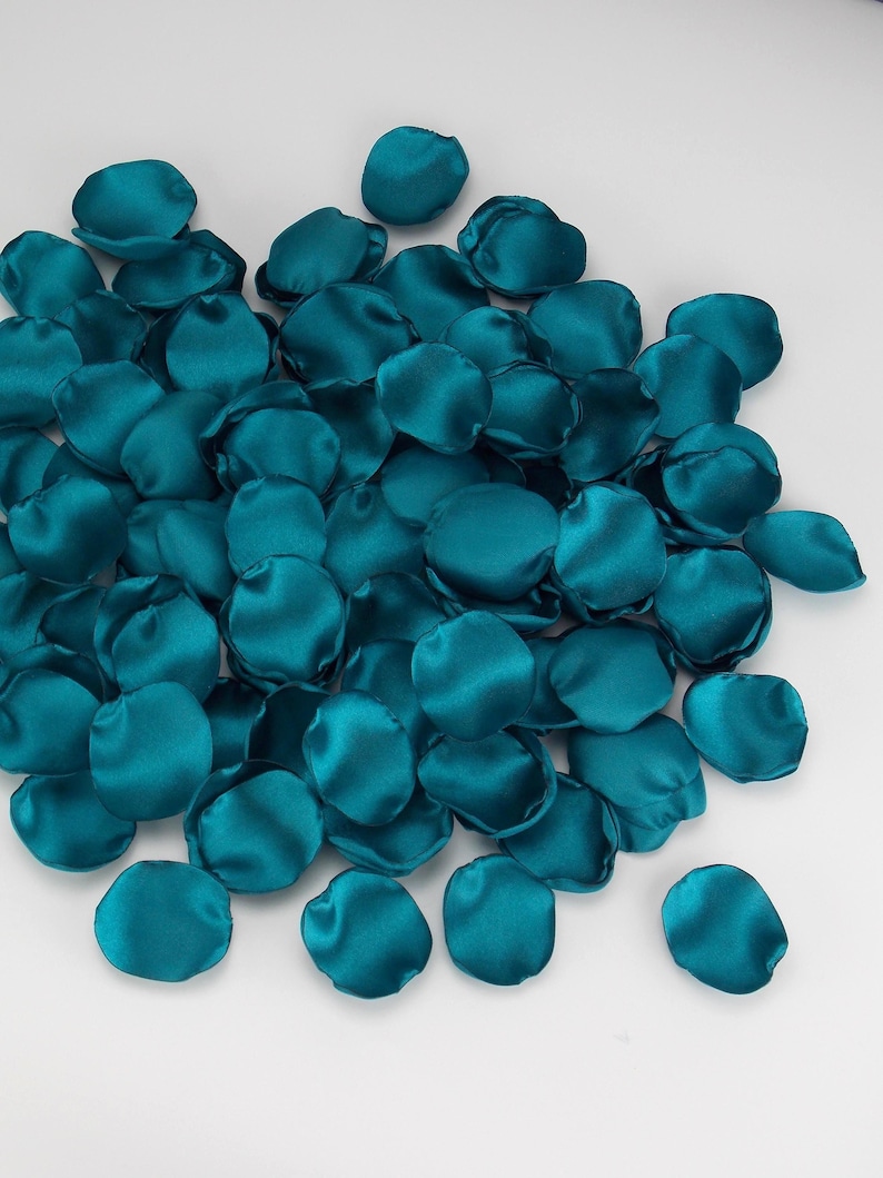 Teal Wedding Rose Petals Elegant Aisle Decor Flower Girl Basket ...