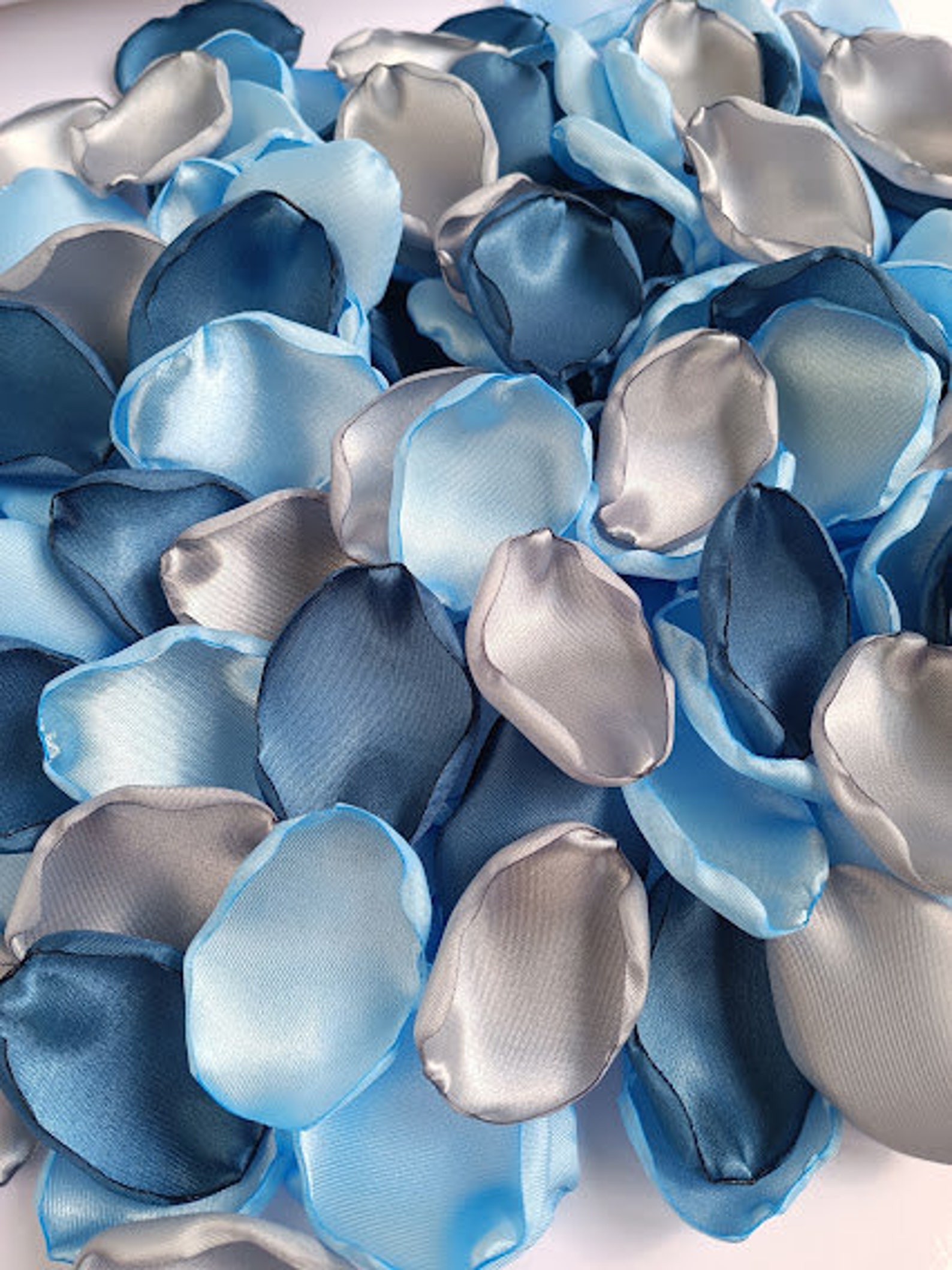 Blue Winter Wedding Silver Petals Dusty Blue Decor Something - Etsy