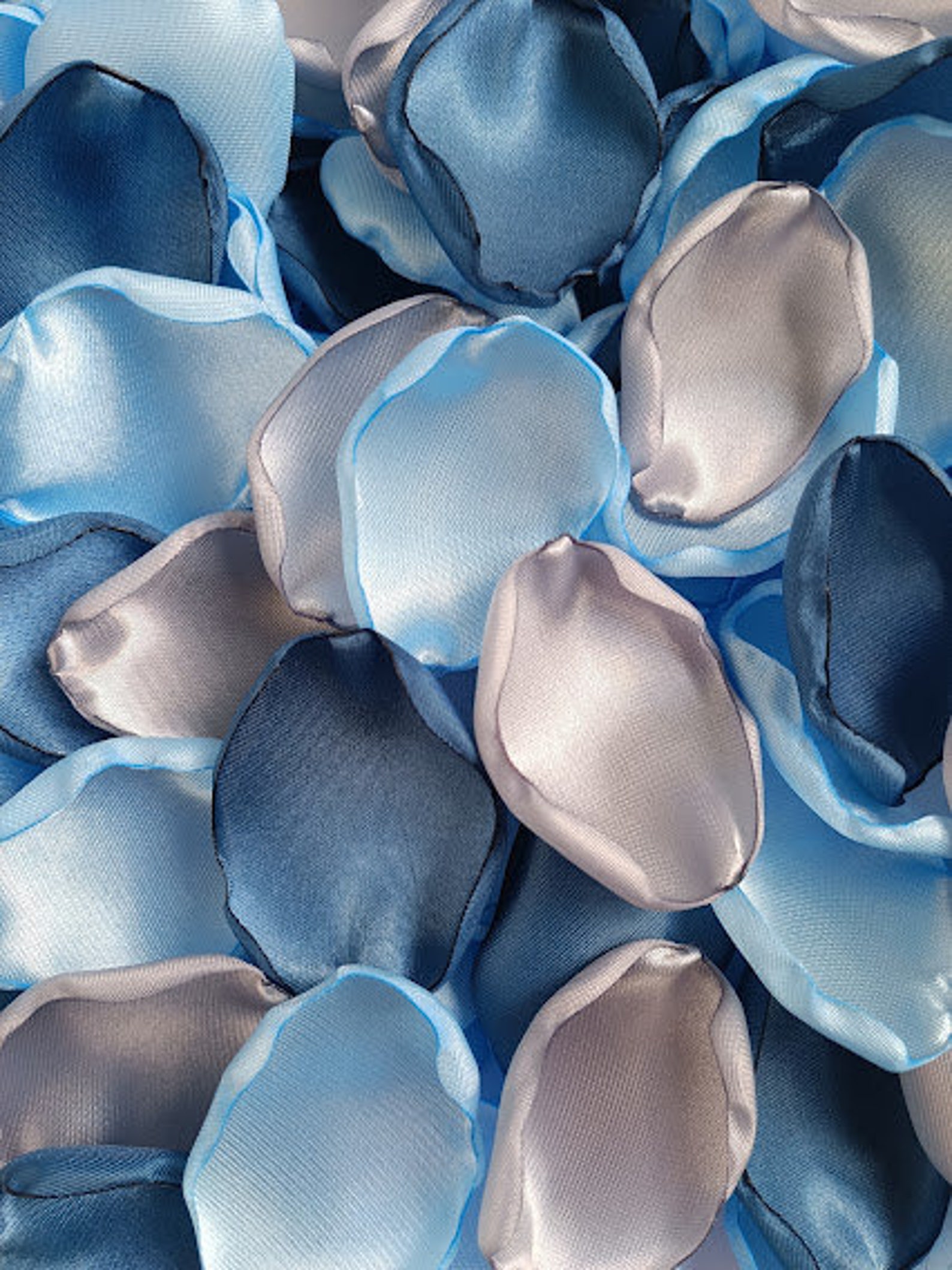 Blue Winter Wedding Silver Petals Dusty Blue Decor Something - Etsy