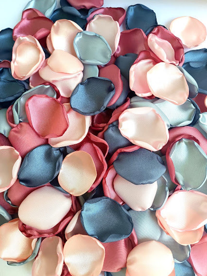 Grey Pink Wedding Blush Pink Silver Grey Petals Dusty Rose - Etsy