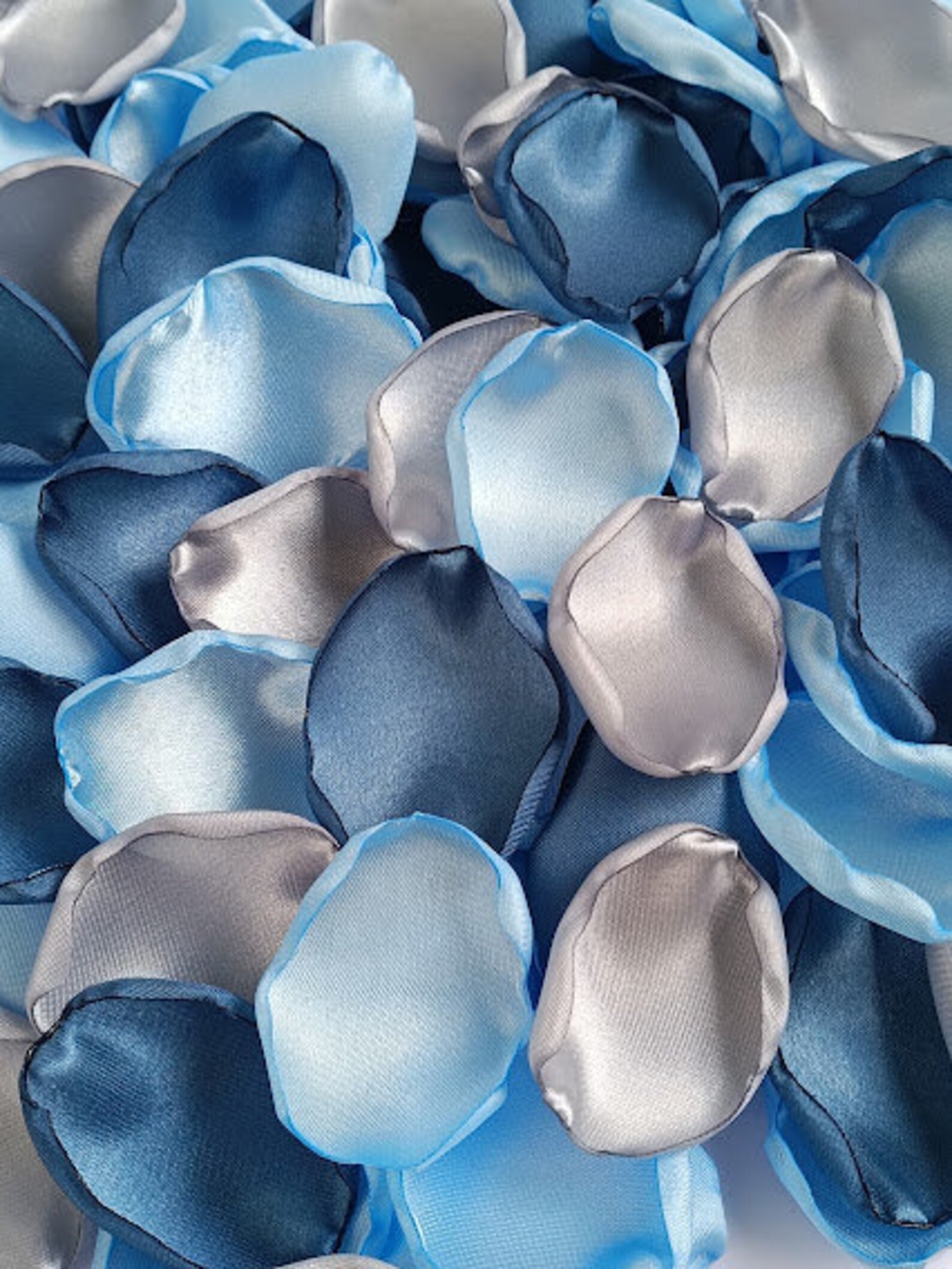 Blue Winter Wedding Silver Petals Dusty Blue Decor Something - Etsy