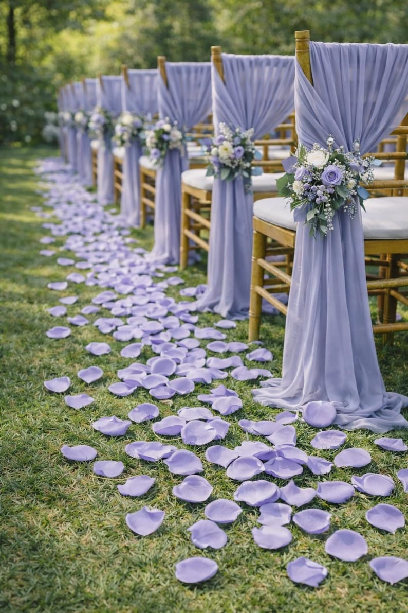 Lavender Wedding Rose Petals Lilac Aisle Decor Flower Girl Basket ...