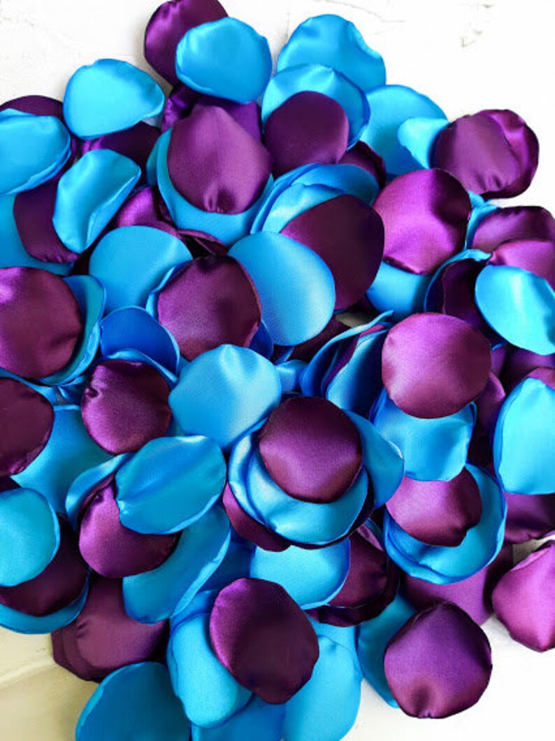 Plum Wedding Aqua Blue Rose Petals Turquoise Flower Petals - Etsy
