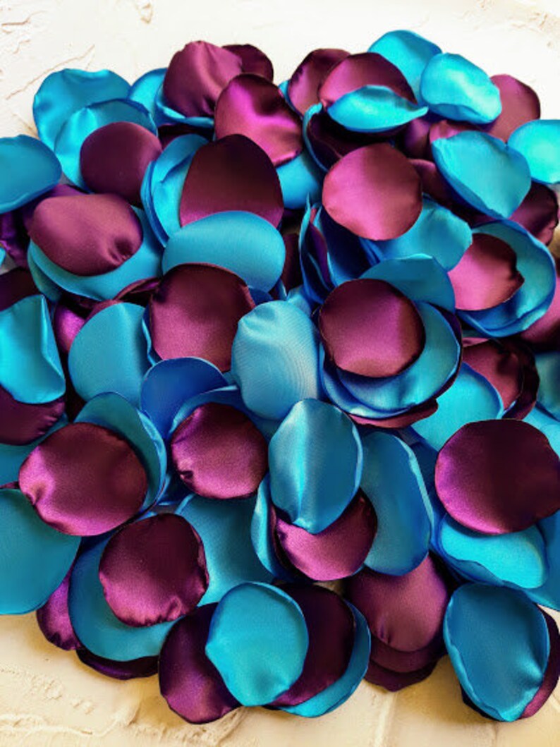 Plum Wedding Aqua Blue Rose Petals Turquoise Flower Petals - Etsy