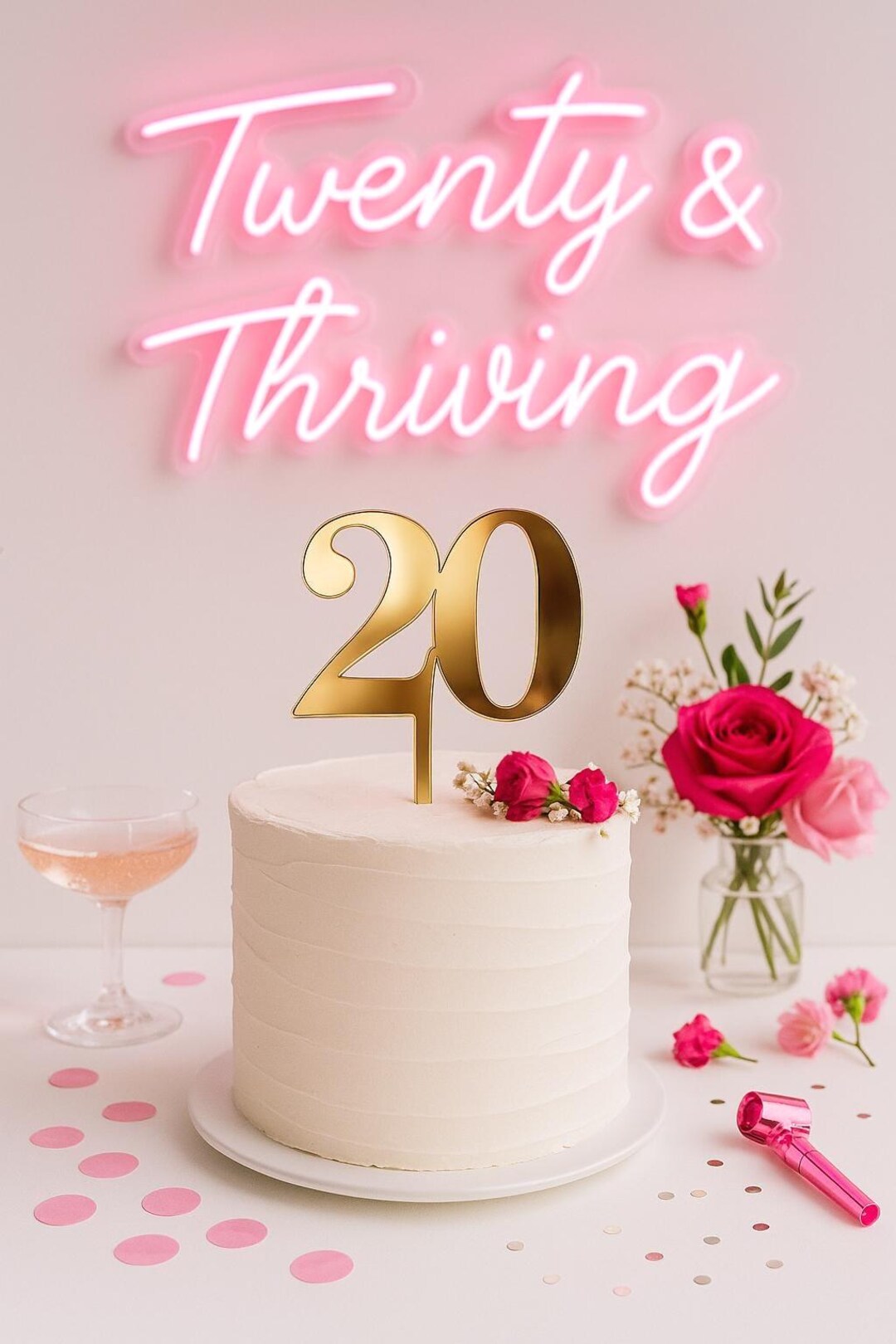 Birthday Party Ideas 20th Birthday Cake Topper 20th Anniversary Cake ...