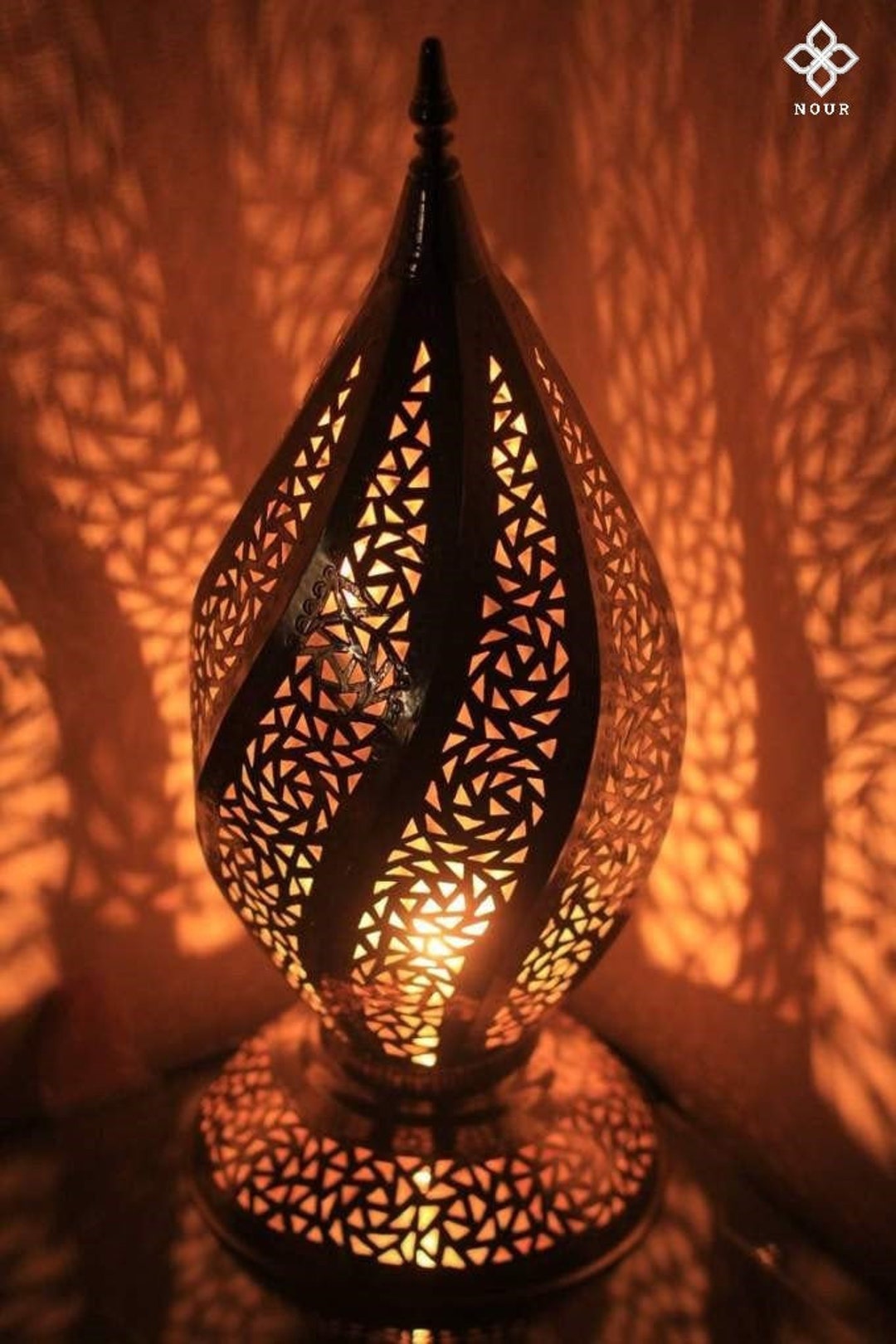 Large Spiral Table Lamp 100% Handmade - Etsy