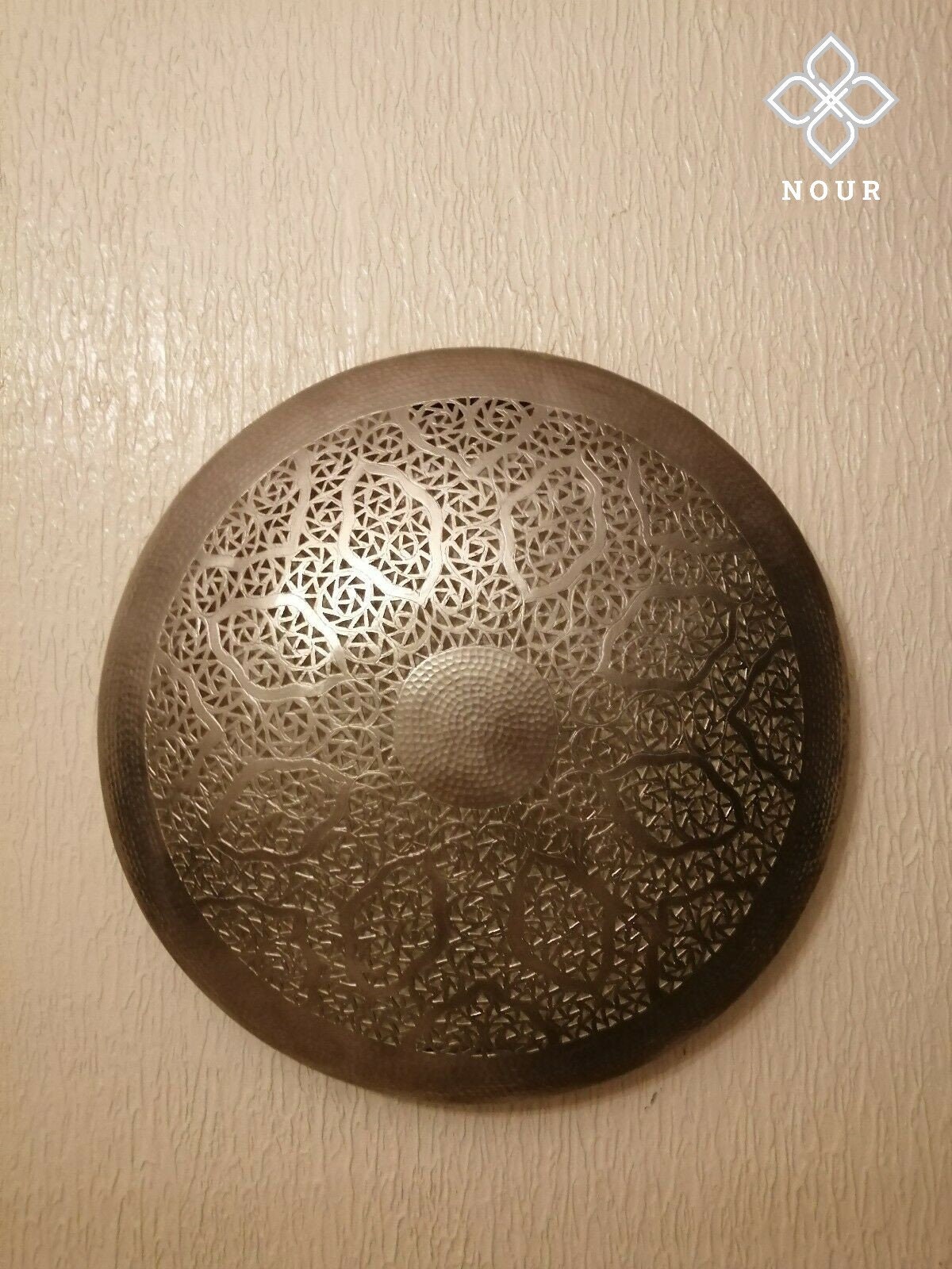 Moroccan Wall Light Disc Oriental Round Wall Lamp Brass Night - Etsy