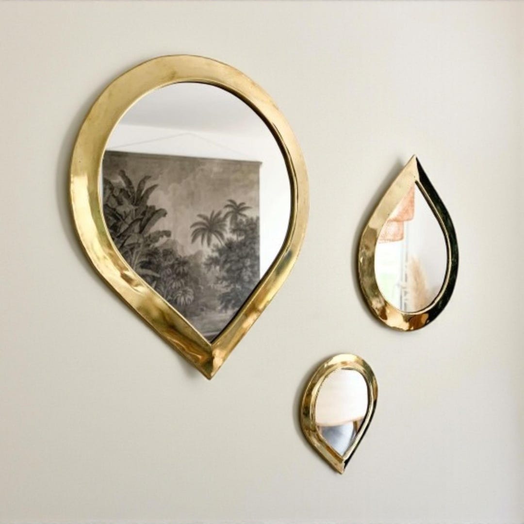 Set of 3 Water Drop Mirrors - Handmade Moroccan Mirror - Etsy