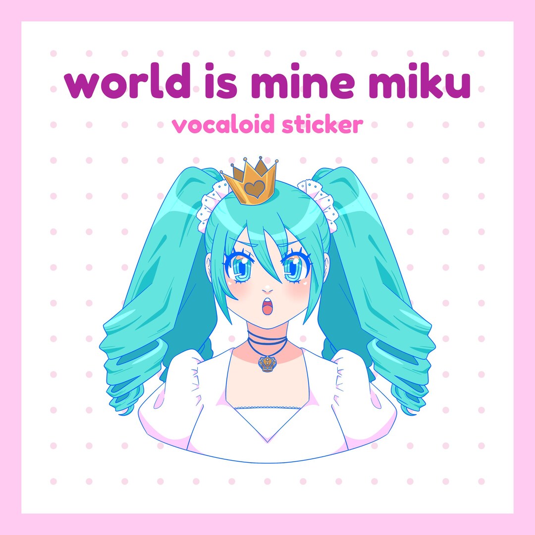 World is Mine Hatsune Miku Laminated Vinyl Sticker - Etsy