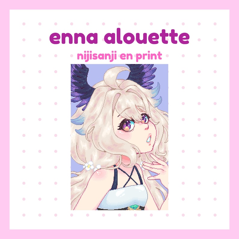 Enna Alouette Nijisanji EN Pixel Art Holographic Laminated Print - 9.8x14.3cm - Etsy Australia