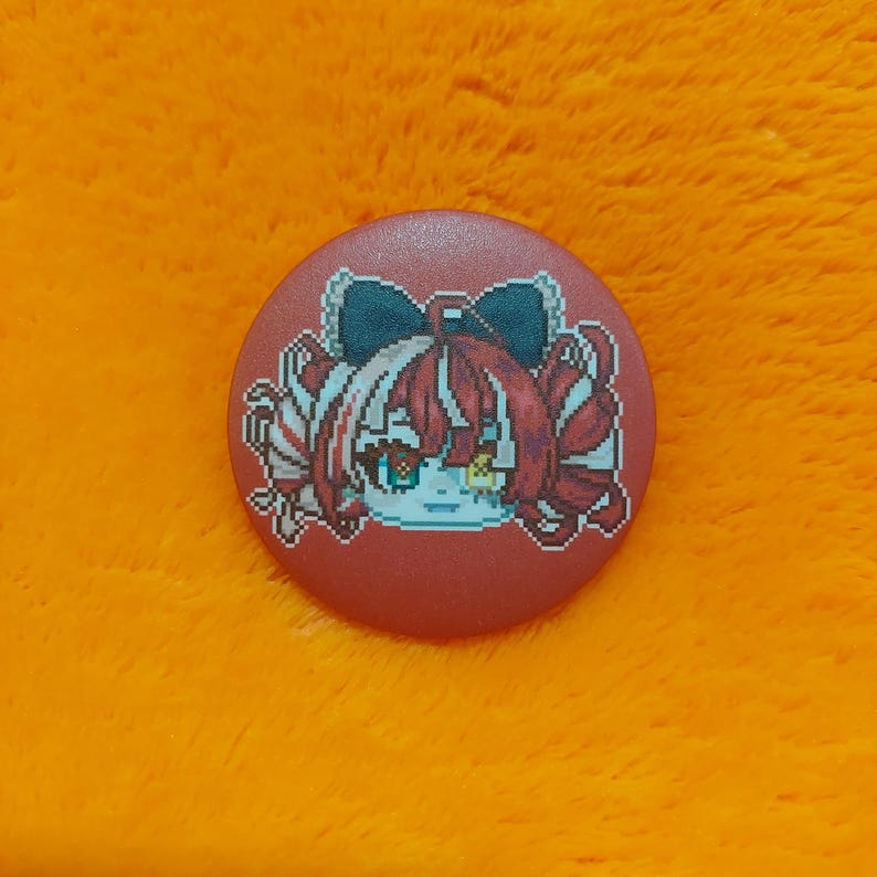 Pixel Chibi Vtuber Matte Laminated Button Pins - Etsy