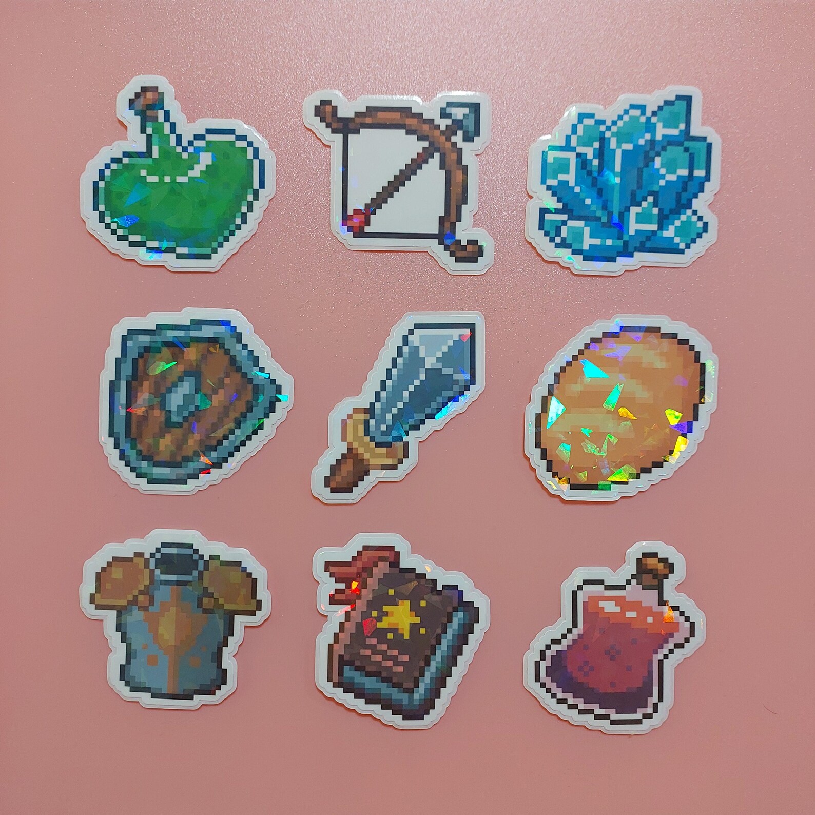 RPG Inventory Pixel Art Laminated Vinyl Sticker - Etsy