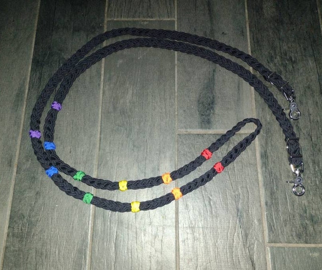 Hand Braided Rainbow Lesson Reins - Etsy