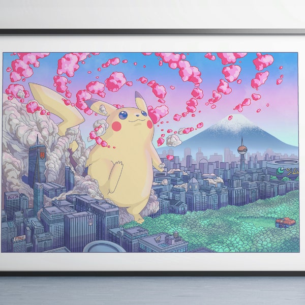 Godzilla Pikachu - Etsy