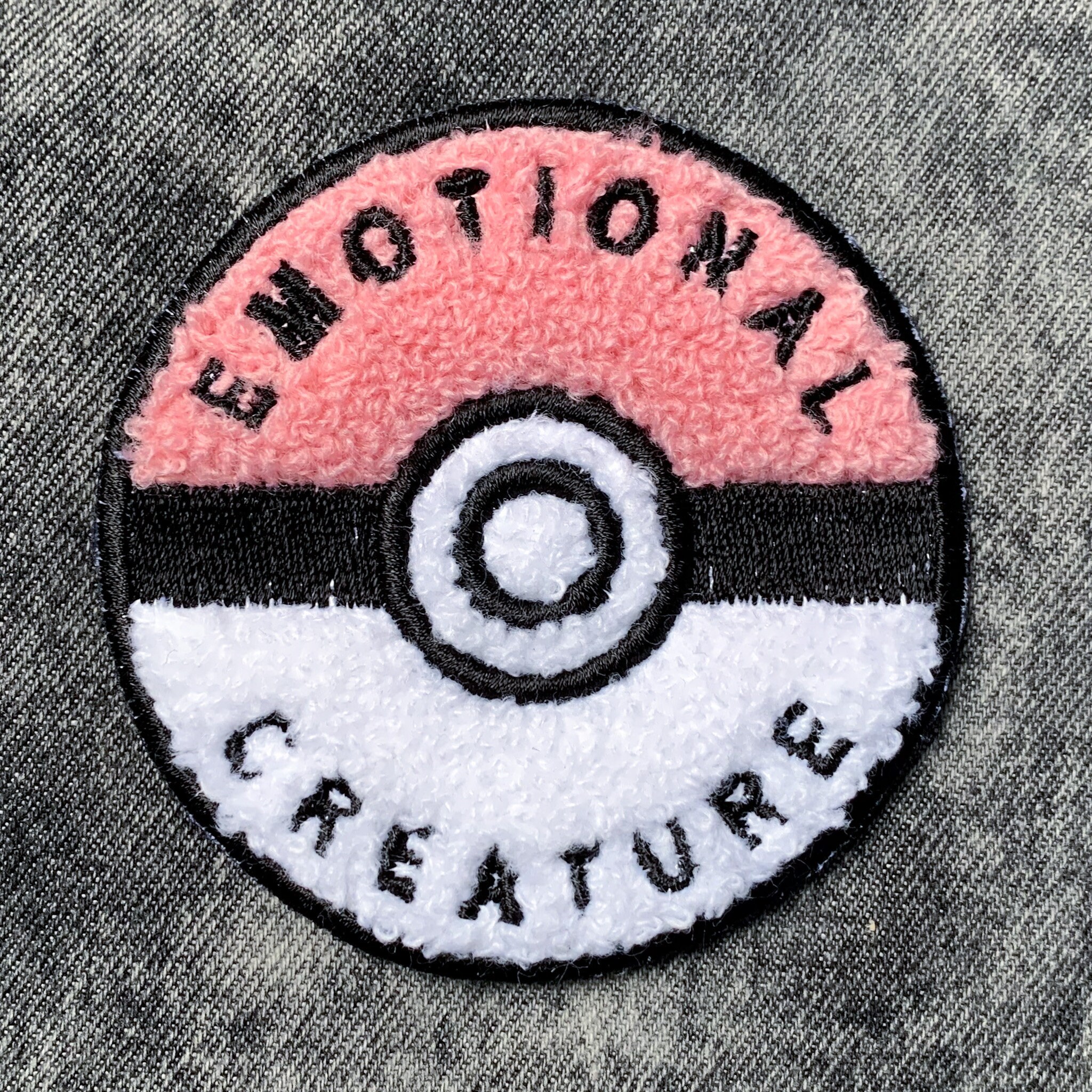 Emotional Creature || Pokemon || Pokeball - Chenille Patch - Etsy