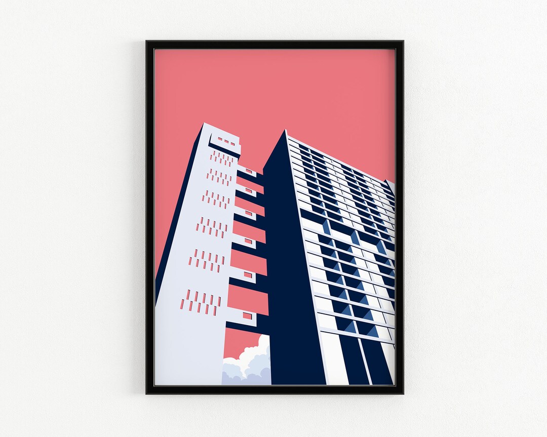 Trellick Tower, London Poster Print, London Wall Decor, Brutalist ...