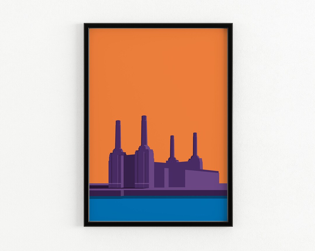 Battersea Power Station Poster Print, London Wall Art, Architecture ...