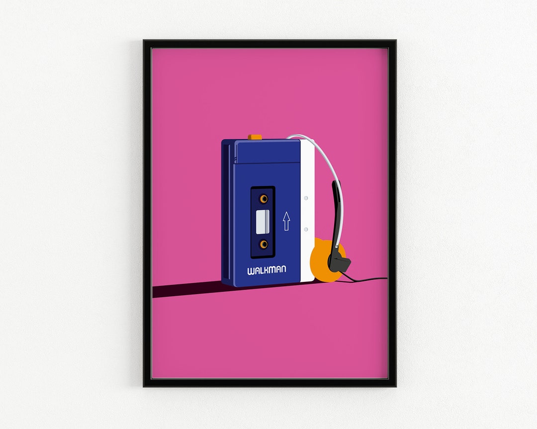 Retro 80s Walkman Poster Print, Vintage Decor, 80s Print, Pop Art ...