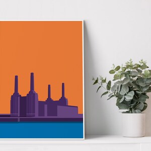 Battersea Power Station Poster Print, London Wall Art, Architecture ...