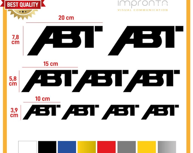 9 Piece ABT Stickers Kit Available in Various Colors for Racing Tuning ...