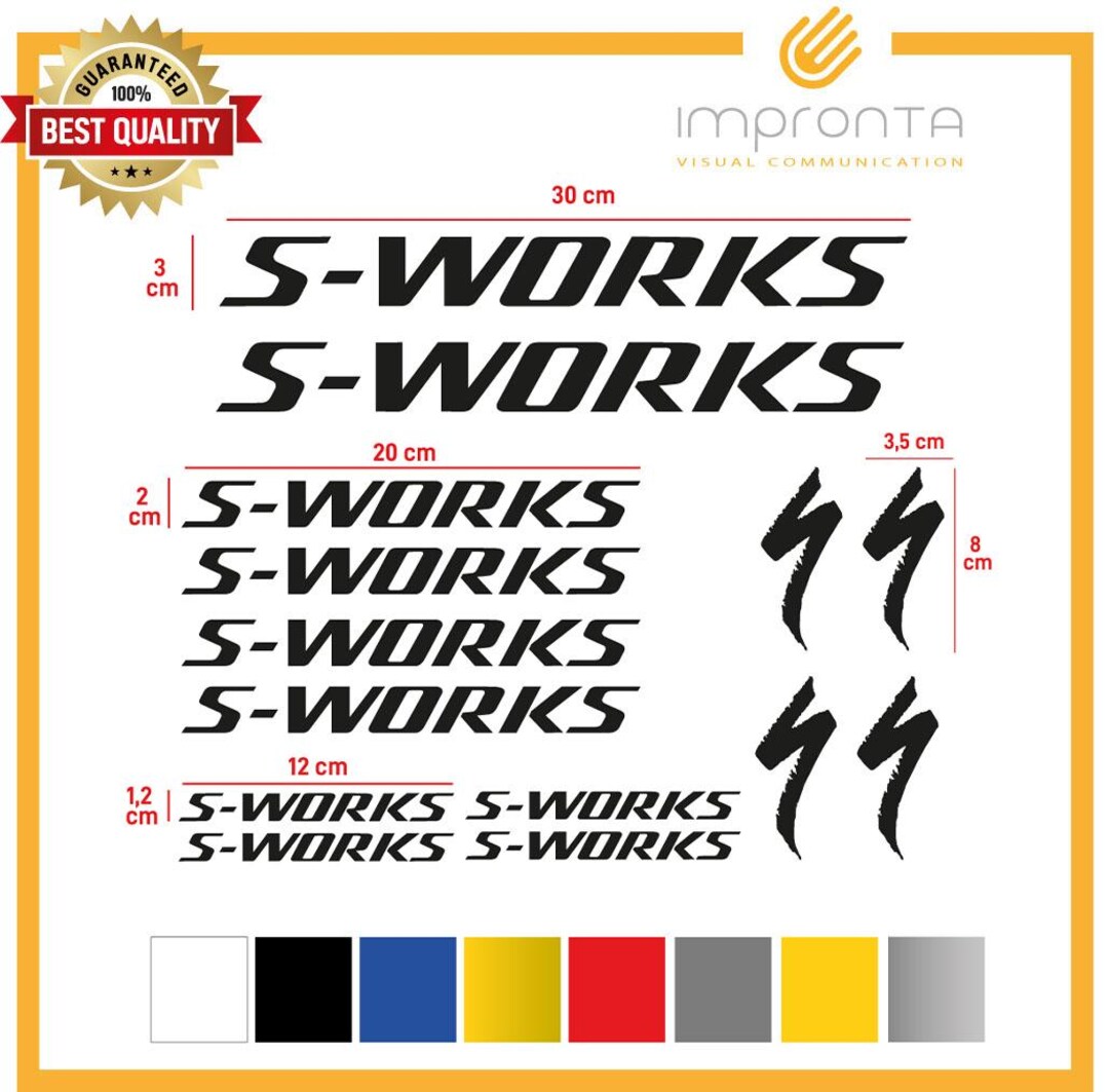 S-WORKS KIT Stickers 14 Pieces Stickers Available in Various Colors. - Etsy