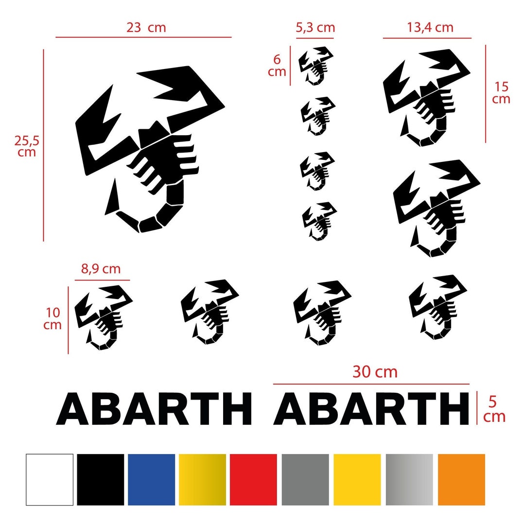 Stickers KIT ABARTH 13 Stickers Available in Various Colors. - Etsy
