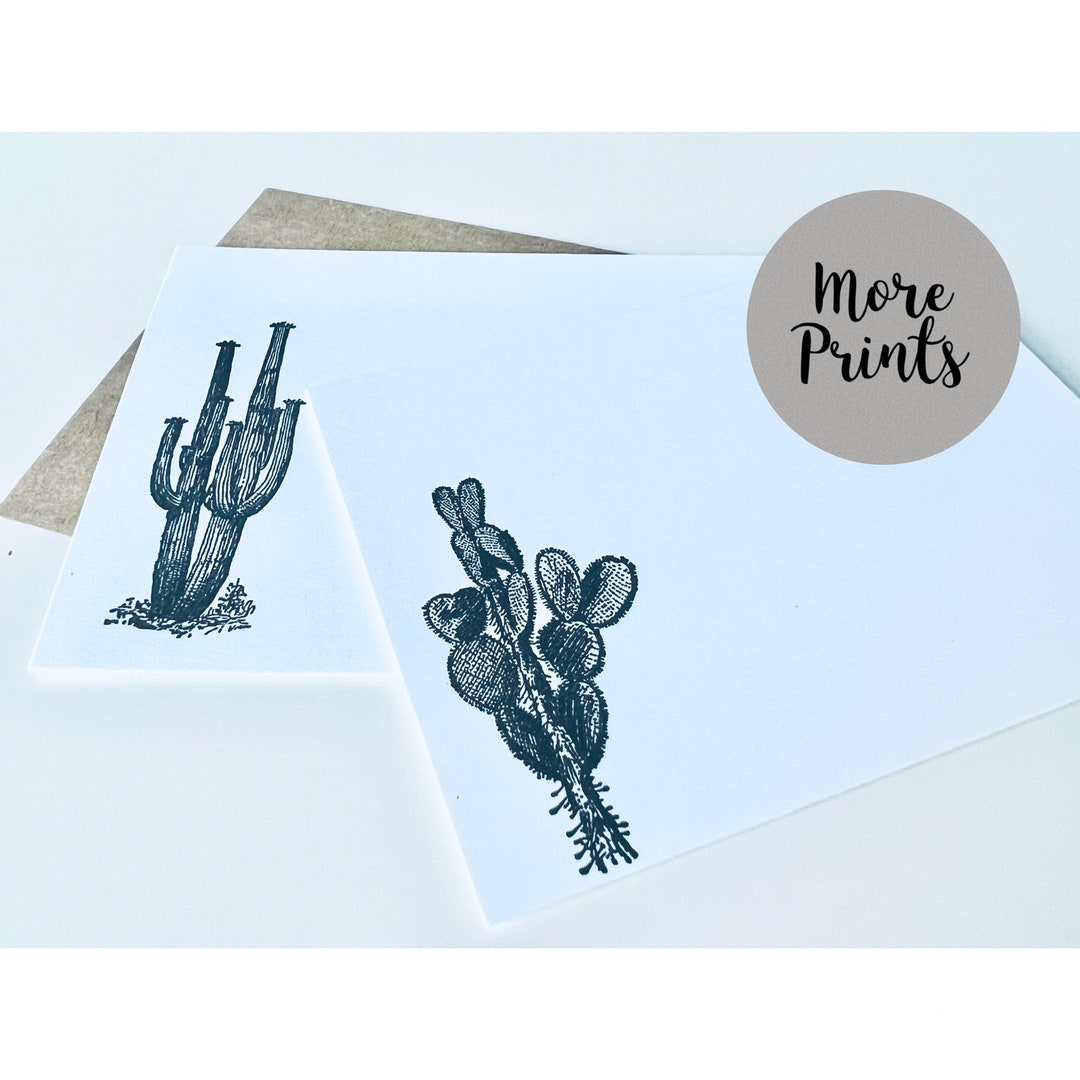 Modern Stationery Set, Botanical Art Note Cards, Nature Illustration ...