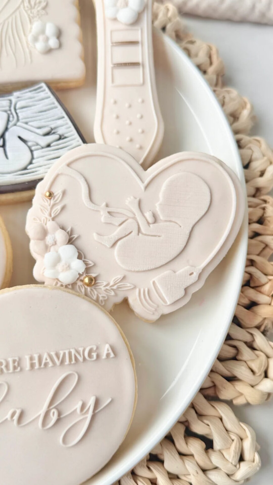 Cookie Stamp pregnancy Flowered Ultrasound Cookie Cutter Cookie Cutter ...