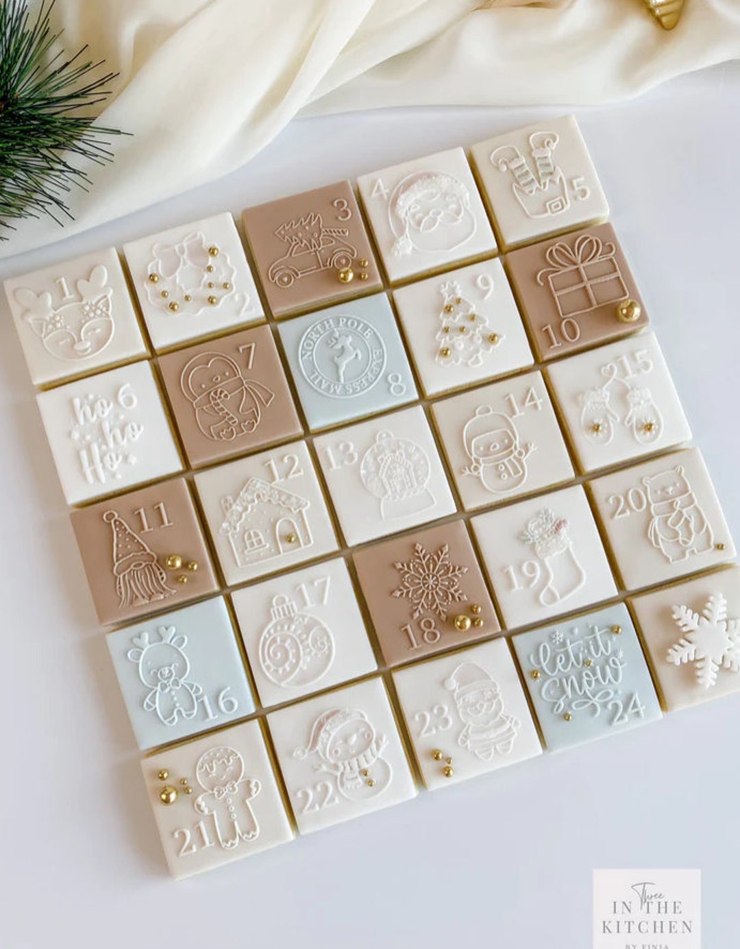 2022 Advent Calendar Cookie Stamp Cookie Cutter - Etsy