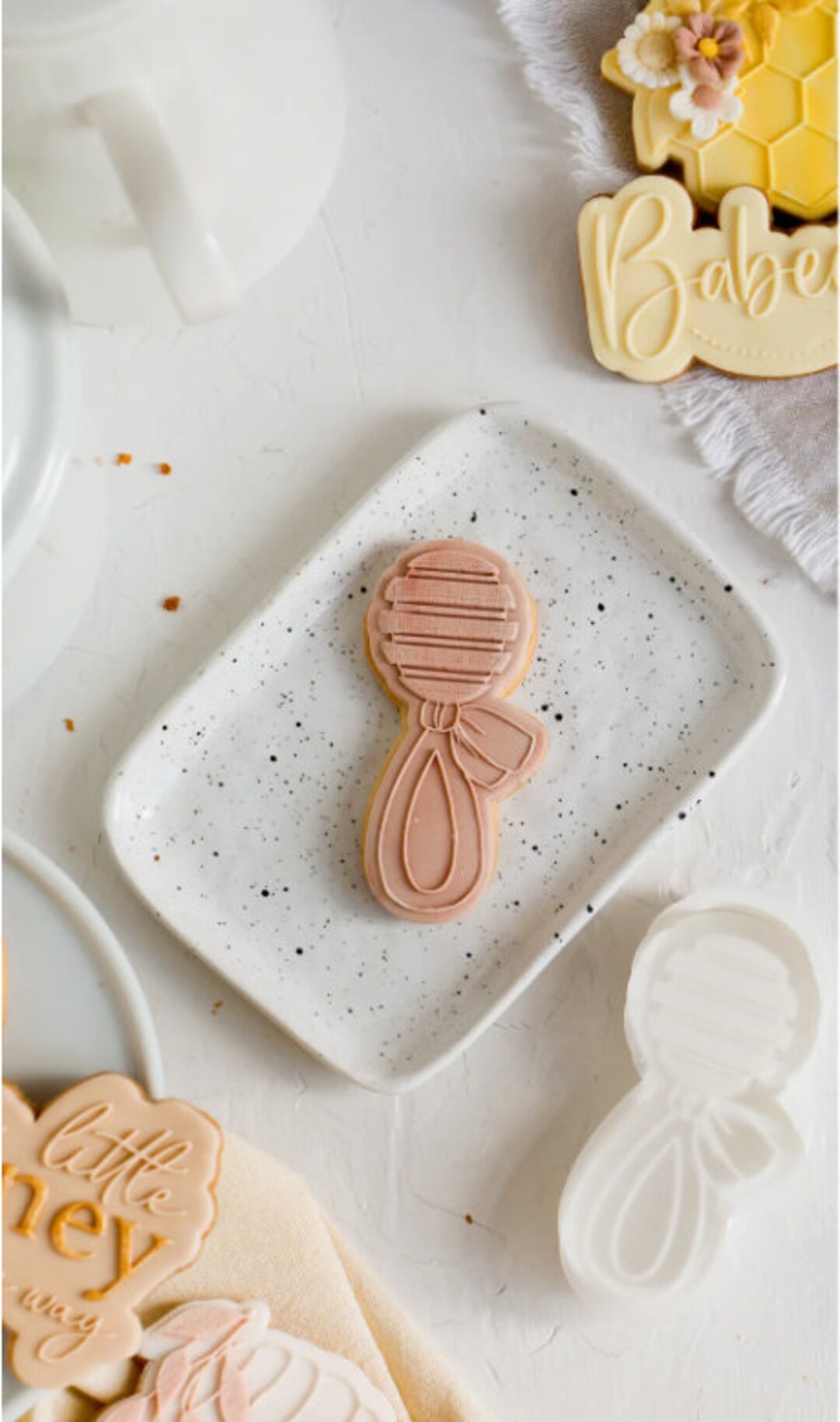 Honey Stick Rattle Cookie Stamp + Cookie Cutter - Etsy