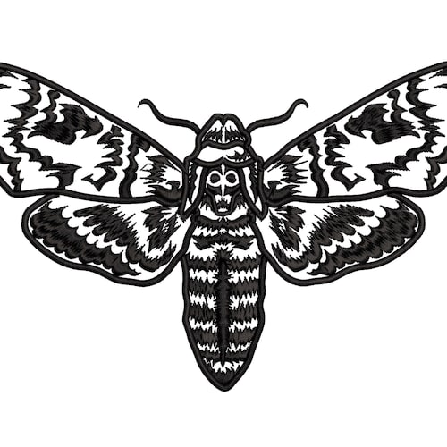 Death's Head Moth Machine Embroidery Design Death's - Etsy
