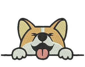 I Love Corgi Machine Embroidery Design 5 Size INSTANT | Etsy