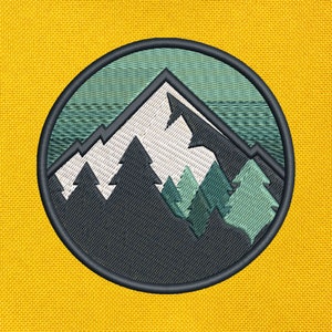 Mountain Machine Embroidery Design | Outdoor Adventure Patch Pattern ...